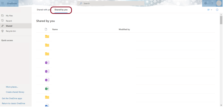 ขั้นตอนการตรวจสอบไฟล์และการจัดการสิทธิ์ที่มีการแชร์ให้ผู้อื่นบน OneDrive - KDMC
