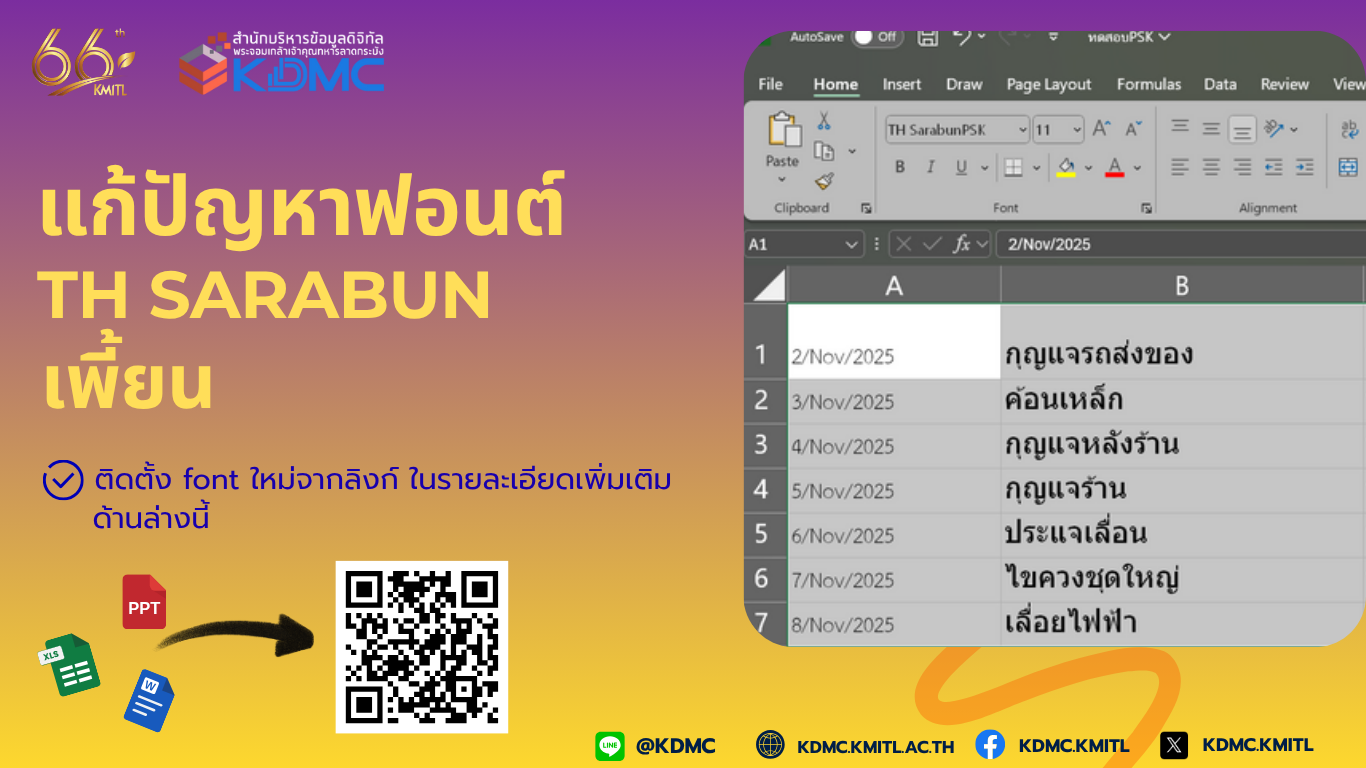 แก้ไขปัญหาฟอนต์ TH SarabunPSK ตัวเข้ม ตัวจาง - KDMC